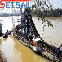 China Bucket Chain River Gold and Diamond Equipment with Agitation Chute Draught 0.6m-1.2m for sale