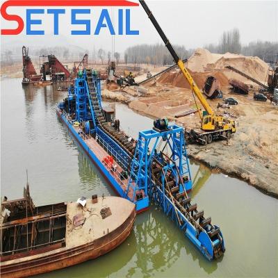 China Chain Bucket River Diamond Dredger with Jigging Machine 380V Voltage and 30-Day Refund for sale