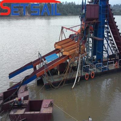 China River Gold and Diamond Flotation Separator with Long Working Life Chain Bucket Dredger for sale