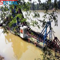 China 50-300m3 Durable Hull Chain Bucket River Mining Dredger for Lake Gold in Multi Color for sale