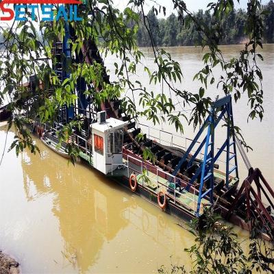 China 50-300m3 Durable Hull Chain Bucket River Mining Dredger for Lake Gold in Multi Color for sale