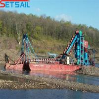 China 50-300m3 Durable Hull Chain Bucket River Mining Dredger for Lake Gold in Multi Color for sale