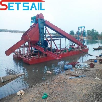 China River Used Chain Bucket Sand Dredger with Total Fuel Consumption 14L-39L and Competitive for sale