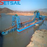 China 22kw Lifting Motor Power Made in Chain Bucket Mining Dredger with Agitation Chute for sale