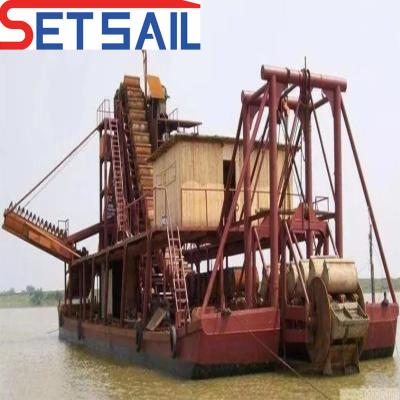 China Chain Bucket Gold and Diamond Mining Boat with Anchor Total Length 38 Meter Deposit for sale