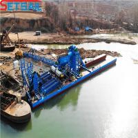 China 60m3-500m3 Capacity Diesel Engine Power Chain Bucket Diamond Dredger for River Gold for sale