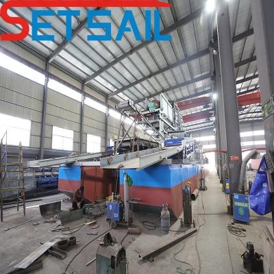 China Chain Bucket Gold Dredger with Jigging Machine Total Fuel Consumption 14L-39L for sale