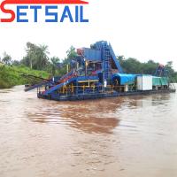 China Transportation Way Sea Freight Chain Bucket River Sand Gold Dredger for Diamond Machinery for sale