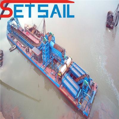 China 86-100PCS Bucket Quantity River Chain Gold and Diamond Mining Equipment with Centrifuge for sale