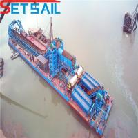 China Chain Bucket River Sand Gold Dredge with Lifting Winch and Hull Dimension 23m-49m for sale