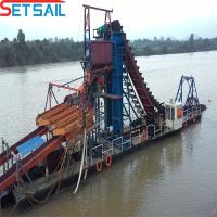 China 86PCS-100PCS Chain Bucket River Gold Diamond Mining Machinery with Agitation Chute for sale