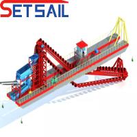 China 4kw X 3-10kw X3 Migration Device Chain Bucket Gold Dredger for River Mining Machinery for sale