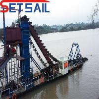 China Chain Bucket River Gold Mining Machinery Made in with 4kw X 3-10kw X3 Migration Device for sale