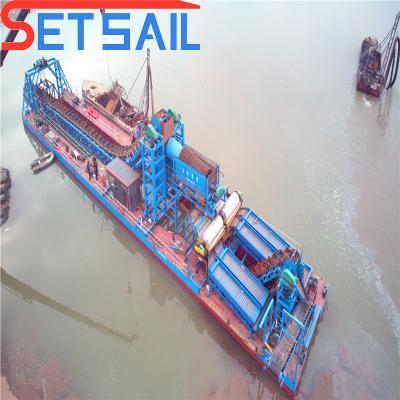 China Chain Bucket River Diamond Mining Machinery with Migration Device 4kw X 3-10kw X3 for sale