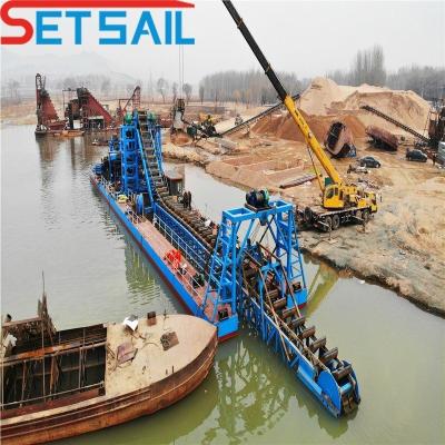 China 86PCS-100PCS Hight 1.0m-2m River Chain Bucket Gold Mining Machinery with Centrifuge for sale