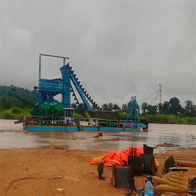 China 86-100PCS Chain Bucket River Screening Machine for Mining/Gold Recovery/Diamond Equipment for sale