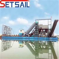 China 23m-49m Hull Dimension Chain Bucket River Sand and Diamond Machinery with Centrifuge for sale