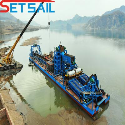 China Chain Bucket River Gold Diamond Dredging Equipment Total Fuel Consumption 14L-39L for sale