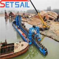 China Chain Bucket River Mining Gold and Diamond Dredger with 5.5kw-50kw Drum Screen Motor for sale