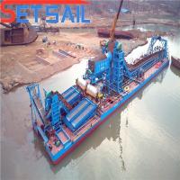 China Chain Bucket River Mining Gold and Diamond Dredger with 5.5kw-50kw Drum Screen Motor for sale