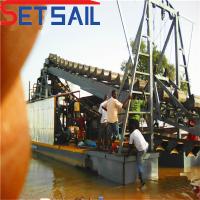 China Lake Chain Bucket River Gold Mining Dredger with Drum Screen Length 1.4mx1.2m-2.6mx1.5m for sale