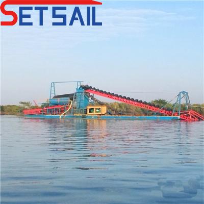 China QHMB-6 Reservoir Diamond River Mining Gold Machine with 86PCS-100PCS Bucket Quantity for sale