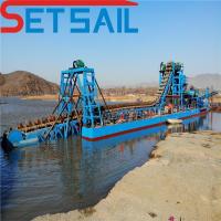 China Hull Chain Bucket Gold Mining Boat with 1.4mx1.2m-2.6mx1.5m Drum Screen Length .Diameter for sale