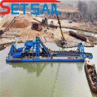 China Hull Chain Bucket Gold Mining Boat with 1.4mx1.2m-2.6mx1.5m Drum Screen Length .Diameter for sale