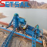 China Hull Chain Bucket Gold Mining Boat with 1.4mx1.2m-2.6mx1.5m Drum Screen Length .Diameter for sale