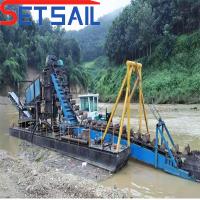 China 37kw-150kw Dredging Power Chain Bucket River Mining Gold Dredger with Agitation Chute for sale