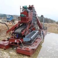 China 60m3-300m3 Capacity Marine Steel Plate for Gold Diamond River Mining Machinery US Currency for sale