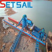 China 200ton /H Chain Bucket Gold and Diamond Dredger with Injection Pump Power 7.5kw-50kw for sale