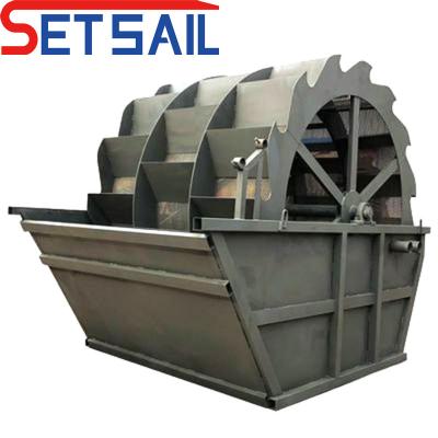 China 15m-30m Length Steel Plate Double Water Wheel Sand Washing Machine for Land Sand Easy for sale