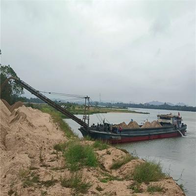 China 33kw-100kw Generator Power Self Propelled River Sand Transport Barge for 500t Loading for sale