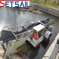 China Draft 0.55m-2m Aquatic Weed Harvesting Machine with Working Speed of 3.5-5kn/H for sale