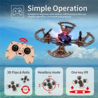 China Bemay DIY Wooden Drone Kit 18.5cm with 2.4G Remote Control, 120m Range and 7min Flight Time for sale