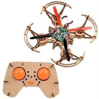 China DIY Wooden Drone Kit with 2.4G Remote Control, 80m Flight Range and 6min Flight Time for STEM Education for sale