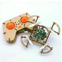 China DIY Wooden Drone Kit with 2.4G Remote Control, 80m Flight Range and 6min Flight Time for STEM Education for sale