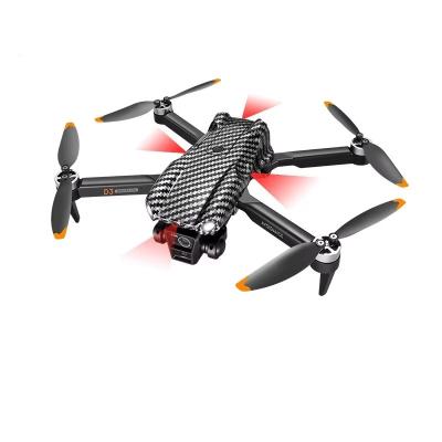 China Beginner Operator Skill Level Portable RC Drone with Obstacle Avoidance and Triple Camera D3 Pro 4k Brushless Motor for sale