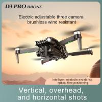 China Beginner Operator Skill Level Portable RC Drone with Obstacle Avoidance and Triple Camera D3 Pro 4k Brushless Motor for sale
