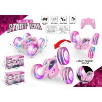 China 2.4GHz Remote Control Stunt Car with 50m Range and 18min Runtime - Double-Sided Design with LED Wheels for sale