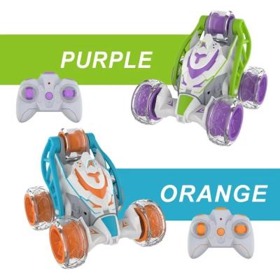 China 2.4G Remote Control Stunt Car with 360° Rotation, LED Lights, Music & Spray Function - 18 Min Playtime, 50m Range for sale