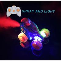 China 2.4G Remote Control Stunt Car with 360° Rotation, LED Lights, Music & Spray Function - 18 Min Playtime, 50m Range for sale