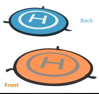 China Orange Blue Drone Landing Pad Waterproof Platform for 55cm Drones and RC Quadcopters for sale