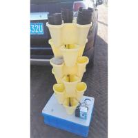 China Plastic Modern Stacking Vertical Flower Pot For Substrate Cultivation for sale