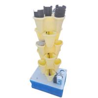 China Plastic Modern Outdoor Tower Plant Pots Plastic Flower Pots Stackable for sale