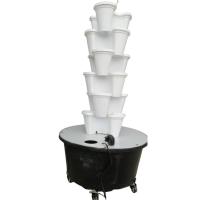 China Plastic Modern Outdoor Tower Plant Pots Plastic Flower Pots Stackable for sale