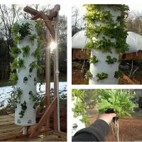 China hydroponic greenhouse outdoor indoor garden plant vertical plastic tower growing system tower pot for sale