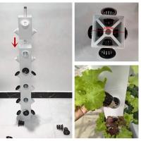 China 2023 Hot selling plastic pot hydroponic vertical garden artificial wall pot vertical garden 112+ Plants hydroponics vertical for sale