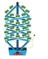 China Double Helix Hydroponic Indoor Garden Vertical Hydroponics Growing System for sale